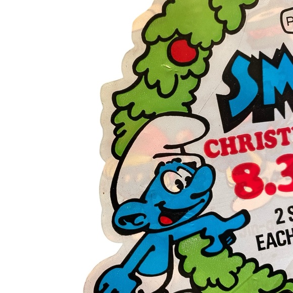 Holiday | Vintage 1982 Smurf Christmas Gift Wrap In Package Papercraft ...